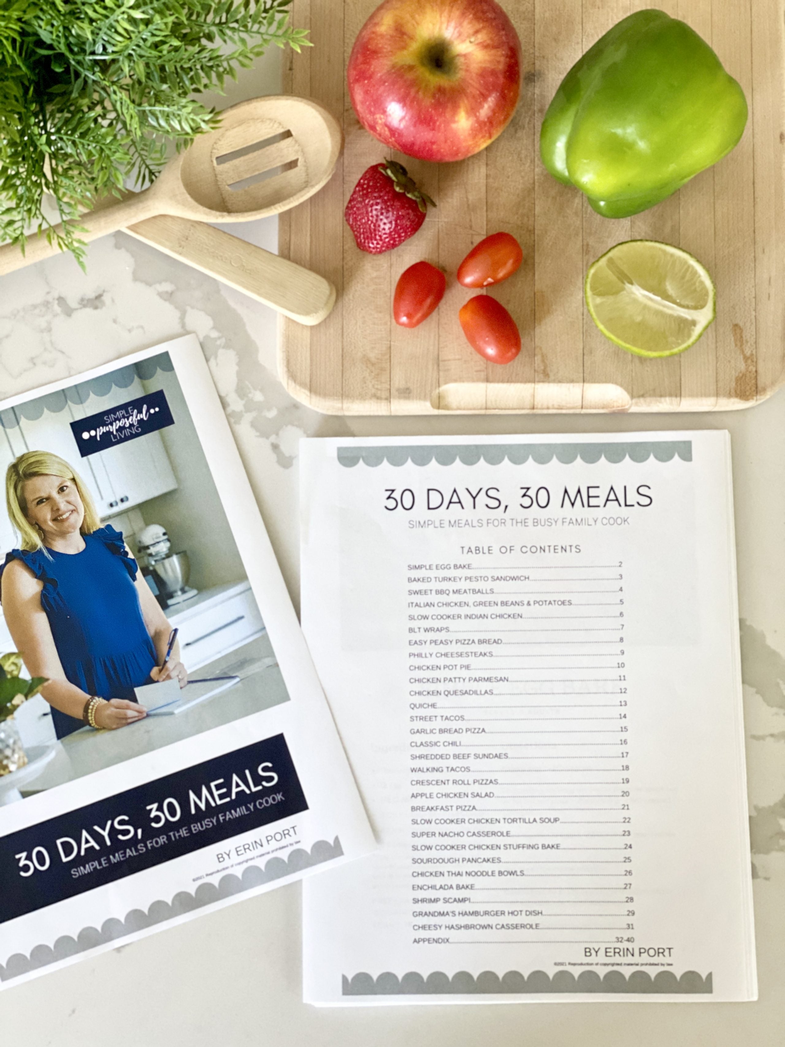 30 Days, 30 Meals E-Cookbook – simplepurposefulliving