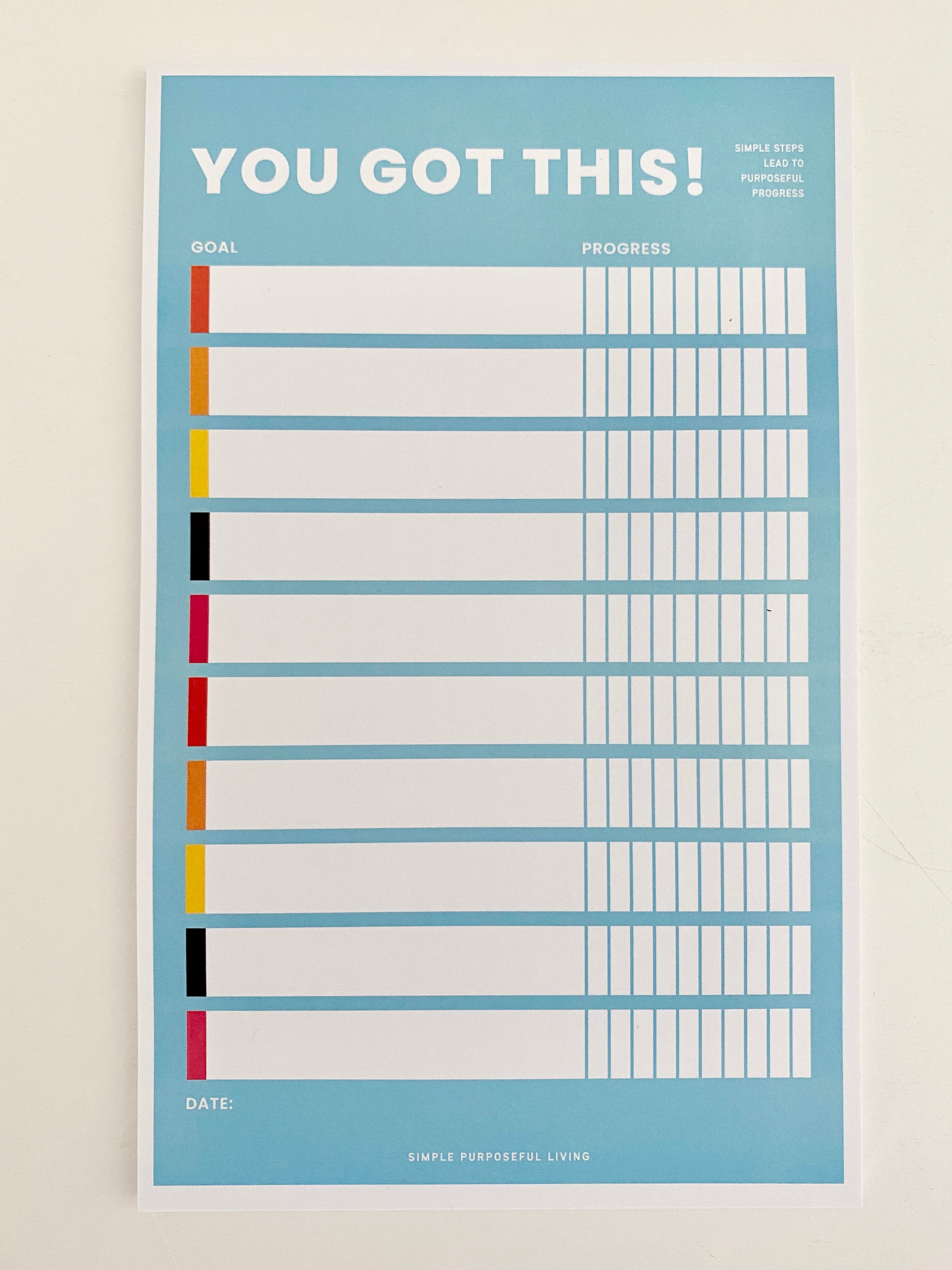 Goal Setting Sticky Notepad | Daily, Weekly, & Monthly Goal Tracker ...