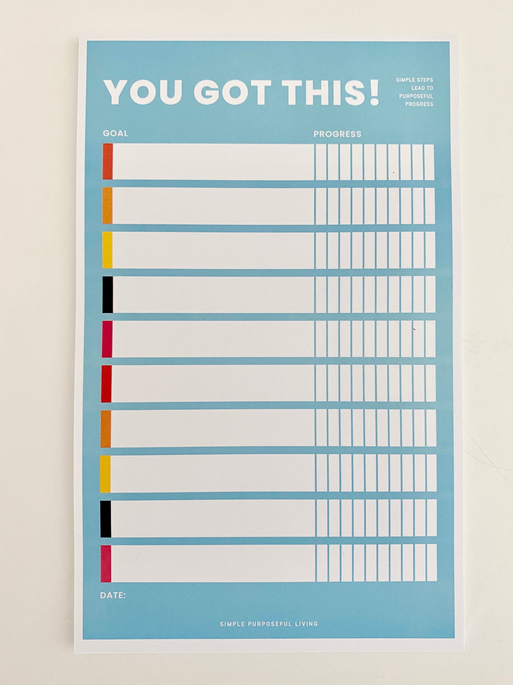Goal Setting Sticky Notepad | Daily, Weekly, & Monthly Goal Tracker ...